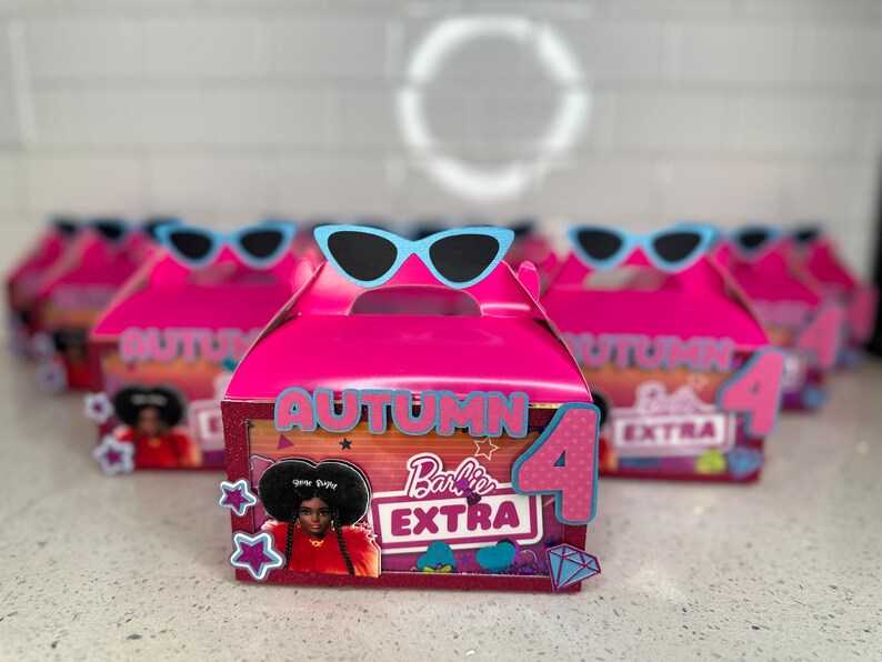 Barbie Extra Gable Box, Barbie Gable Box, Barbie Party Favor ...