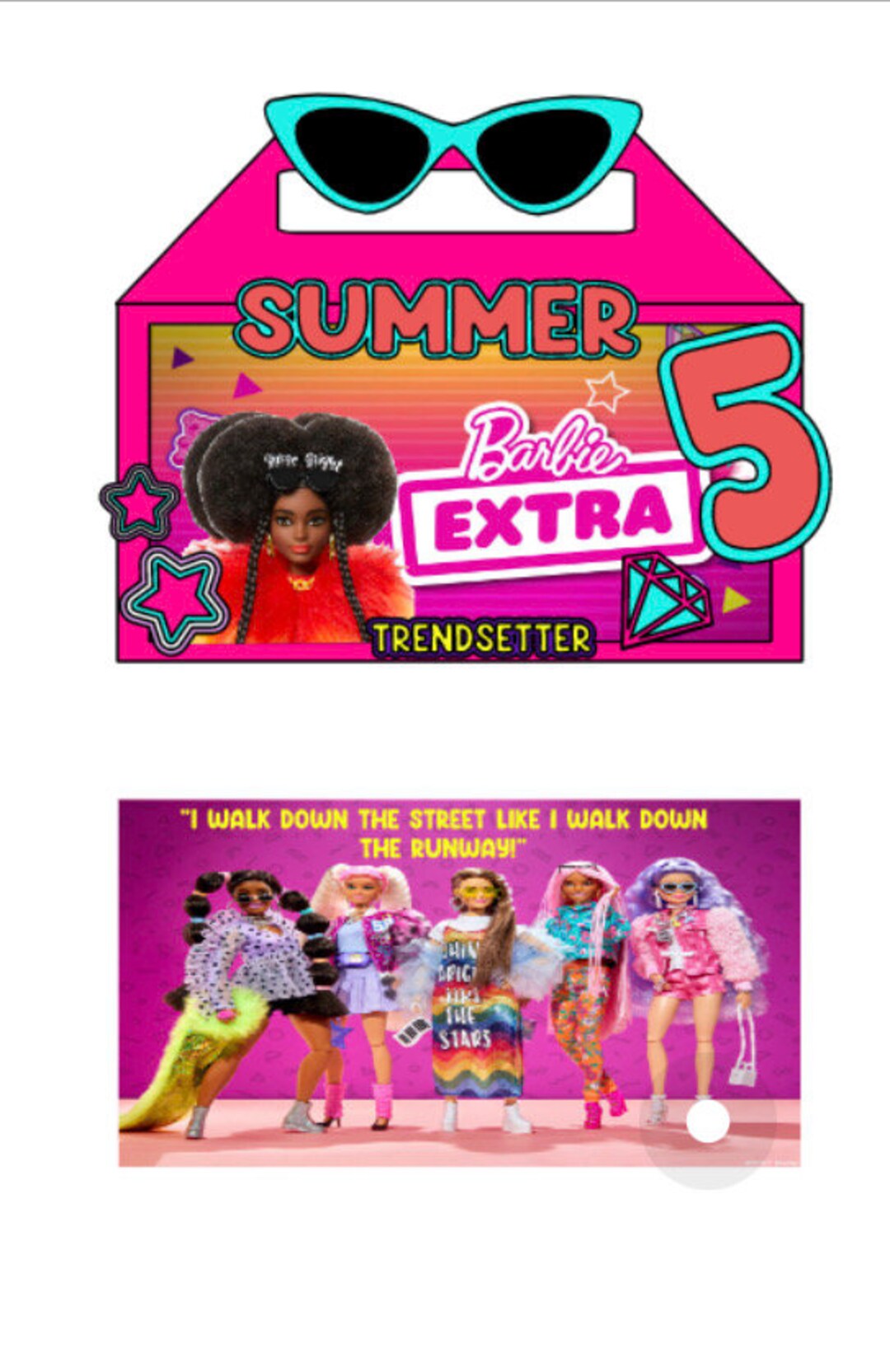 Barbie Extra Gable Box Barbie Gable Box Barbie Party Favor - Etsy