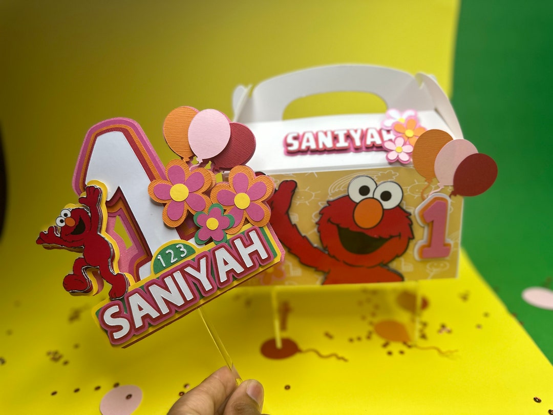 3D Elmo Cake Topper, Elmo Cake Topper, Sesame Street, Cake Decor, Girl ...