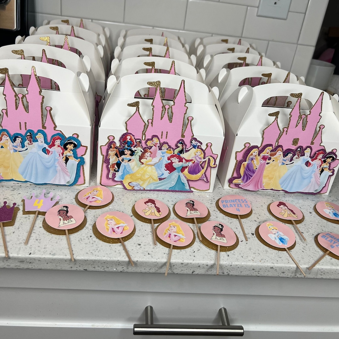 Disney Princess Party Favors, Party Boxes, Party Gable Boxes, Disney ...