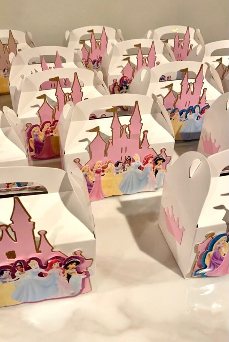 Disney Princess Party Favors, Party Boxes, Party Gable Boxes, Disney ...