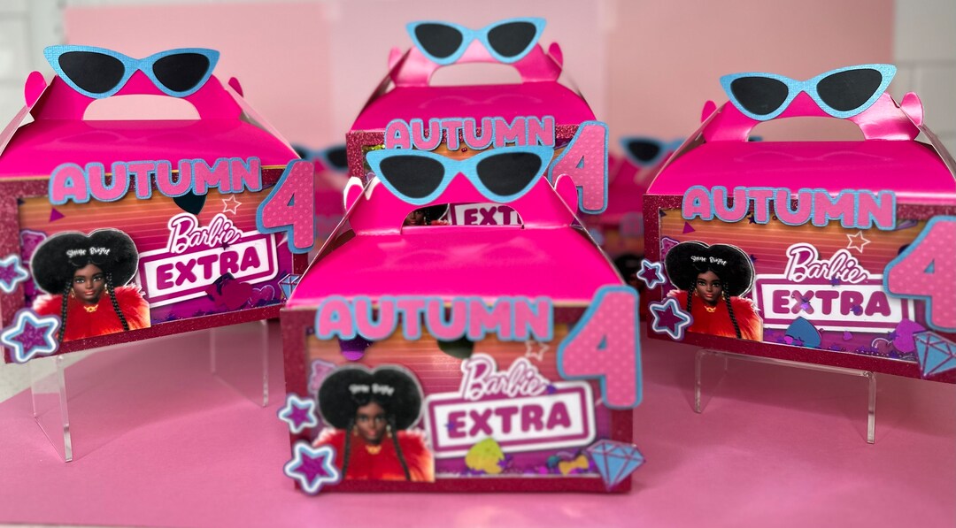 Barbie Extra Gable Box, Barbie Gable Box, Barbie Party Favor ...