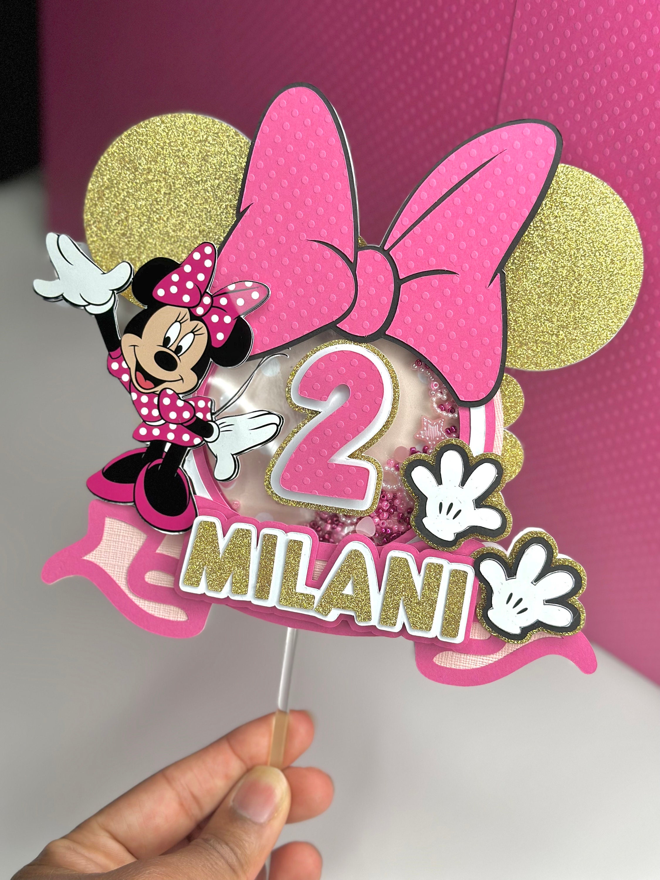 Minnie Mouse 3D Shaker Cake Topper Minnie Mouse Cake Topper - Etsy