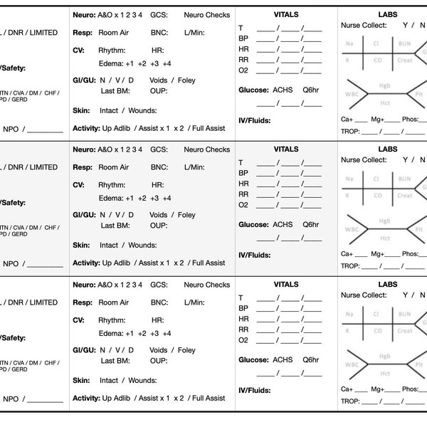 Patient Report Sheet - Etsy