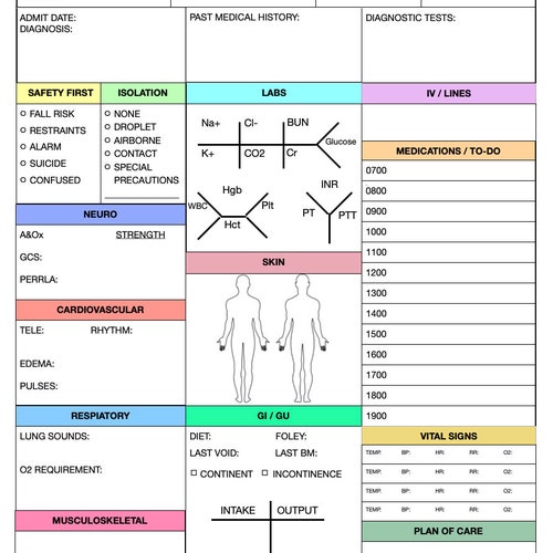 SBAR Nursing Report Sheet Printable Nurse Student SBAR Report - Etsy Canada