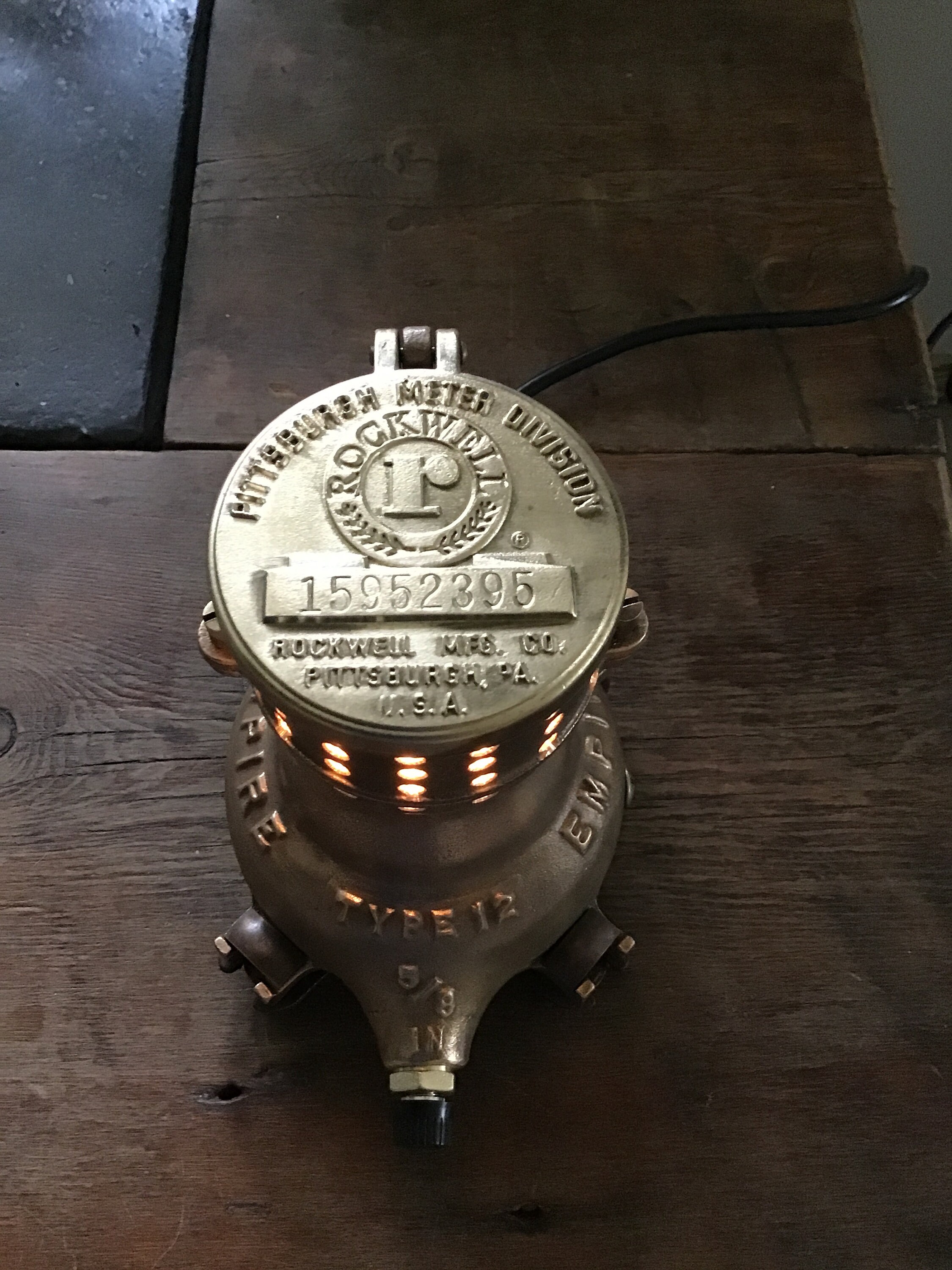 Empire Water Meter Lamp Steampunk Industrial - Etsy