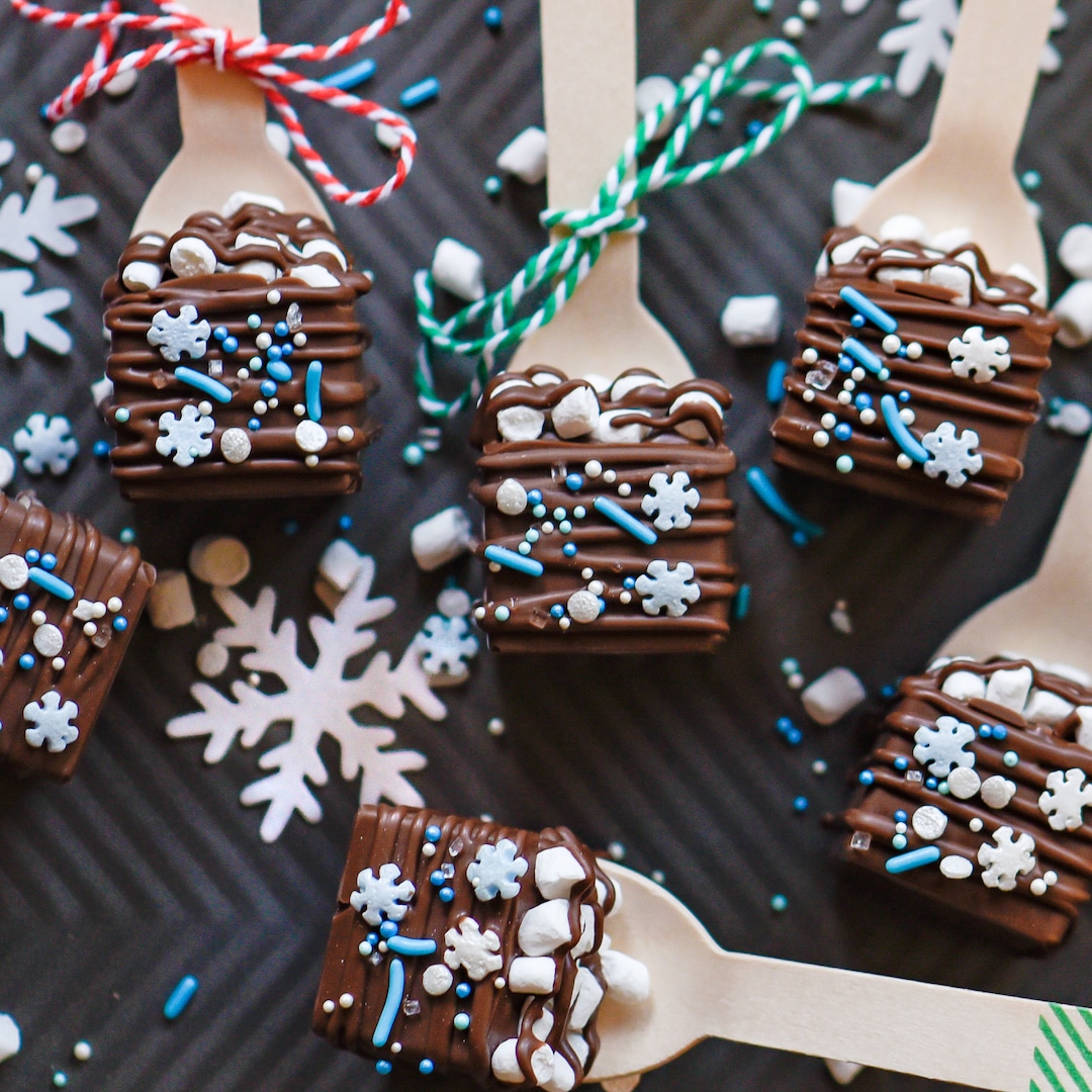 Hot Chocolate Spoons-milk Chocolate With Mini Marshmallows (4 Pack ...