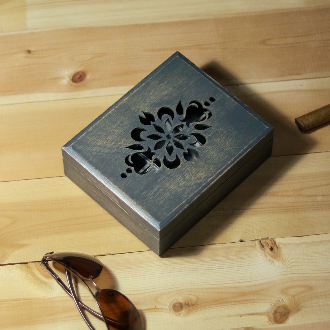 Engraved Wooden Storage Box With Lid, 1 or 6 Removable Box Used for ...