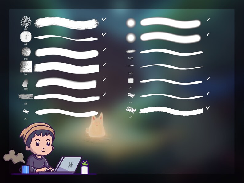 Procreate & Photoshop Brushes: Basic 10 Brushes for Painting - Etsy