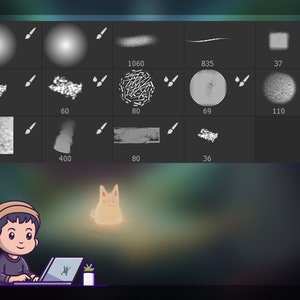 Procreate & Photoshop Brushes: Basic 10 Brushes for Painting - Etsy