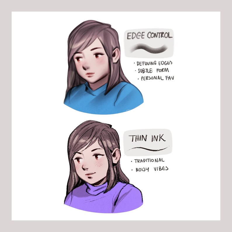 Procreate & Photoshop Brushes: Basic 10 Brushes for Painting - Etsy