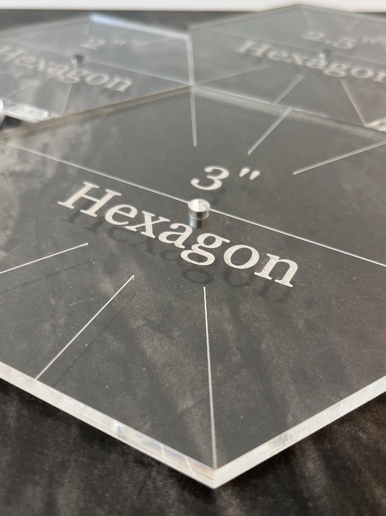 Hexagon Quilting Template Set – Acrylic EPP Hexies for Patchwork, Fussy ...