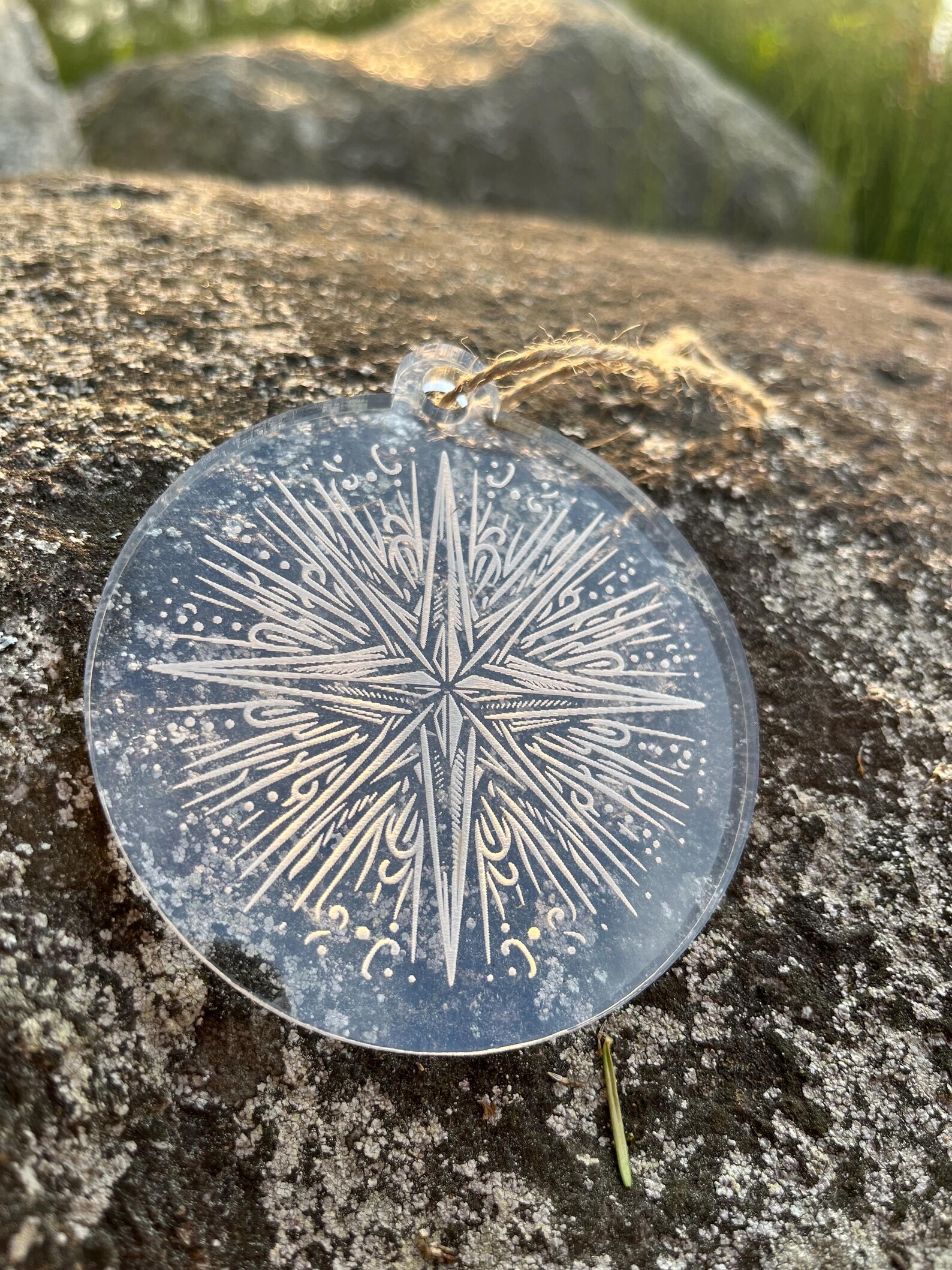 Star of Bethlehem Ornament - Laser Engraved Christian Holiday Sun ...