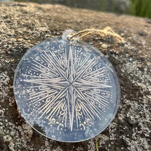 Star of Bethlehem Ornament - Laser Engraved Christian Holiday Sun ...