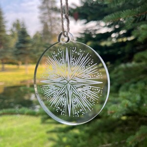Star of Bethlehem Ornament - Laser Engraved Christian Holiday Sun ...