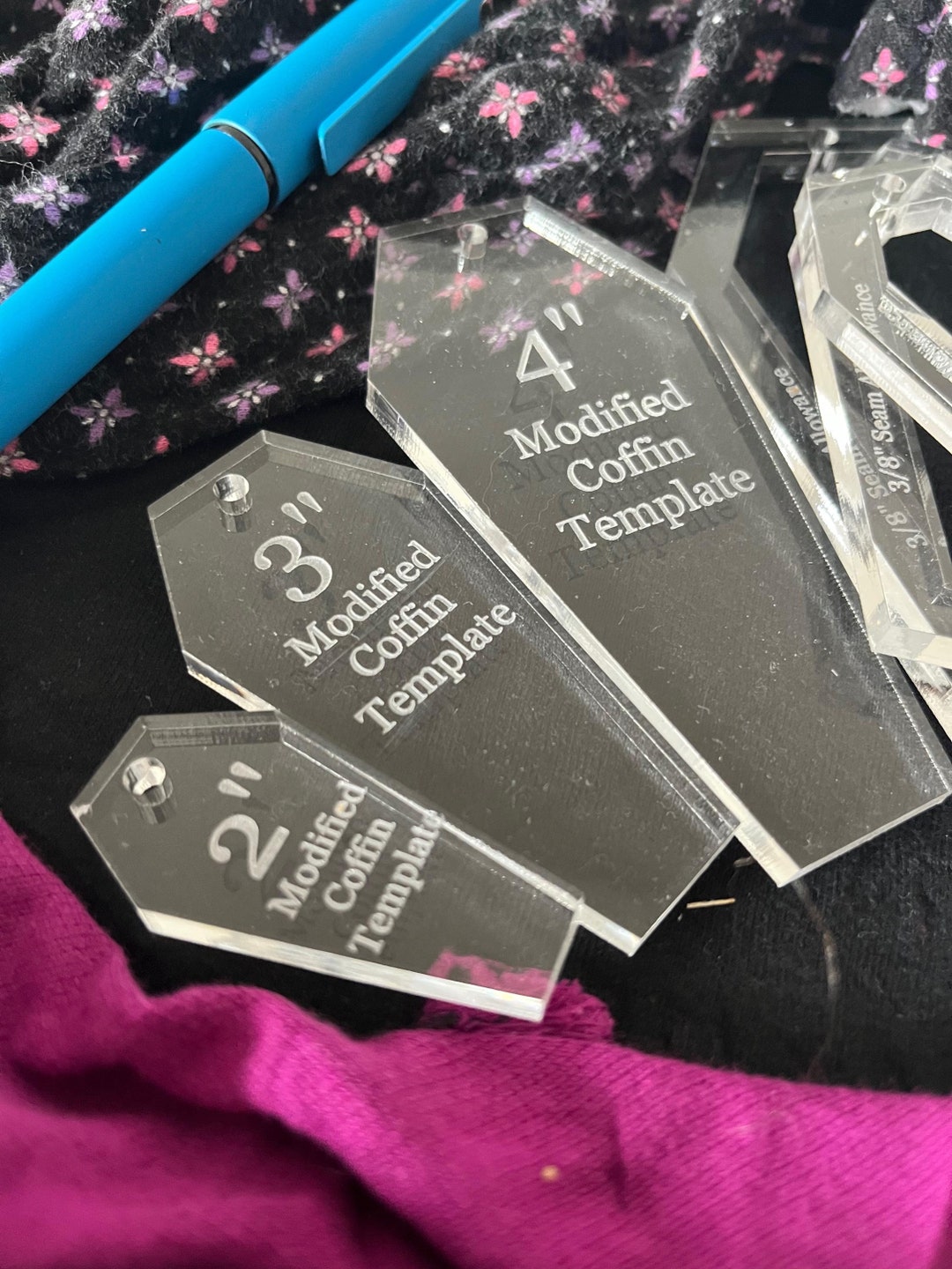 Coffin Quilting Template Set - Acrylic English Paper Piecing for ...