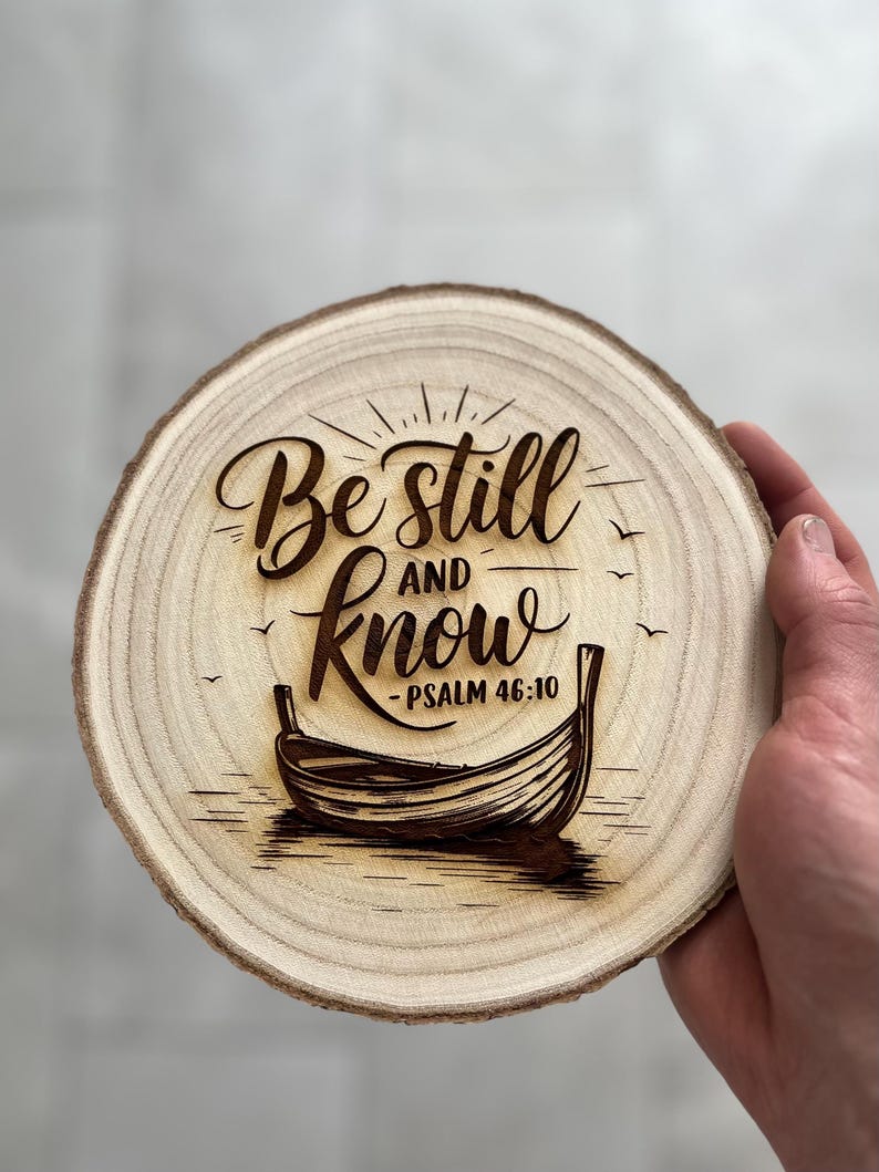 Psalm 46:10 Wooden Wall Art - Be Still and Know, Christian Shelf Home ...