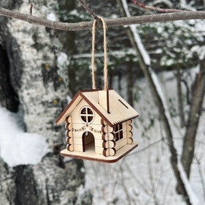 Log Cabin Ornament - Handcrafted 3D Christmas Mini Holiday Tree ...