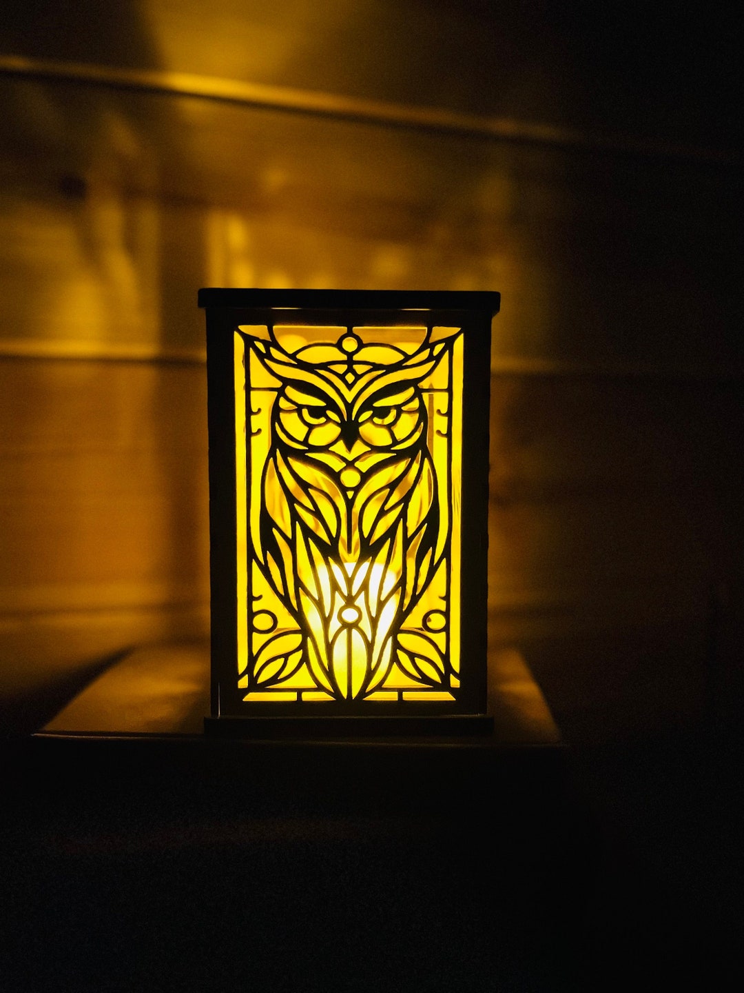 Personalized Owl Memorial Wooden Lantern, Anniversary Wedding Gift ...