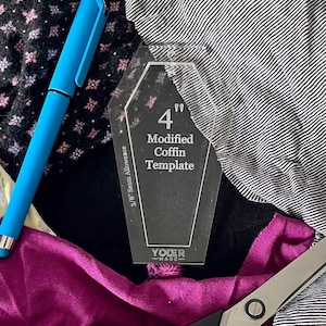 Coffin Quilting Template Set - Acrylic English Paper Piecing for Halloween Quilts, 2” to 6 ...