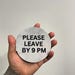 Please Leave by 9 PM Funny Sassy Coaster - Etsy