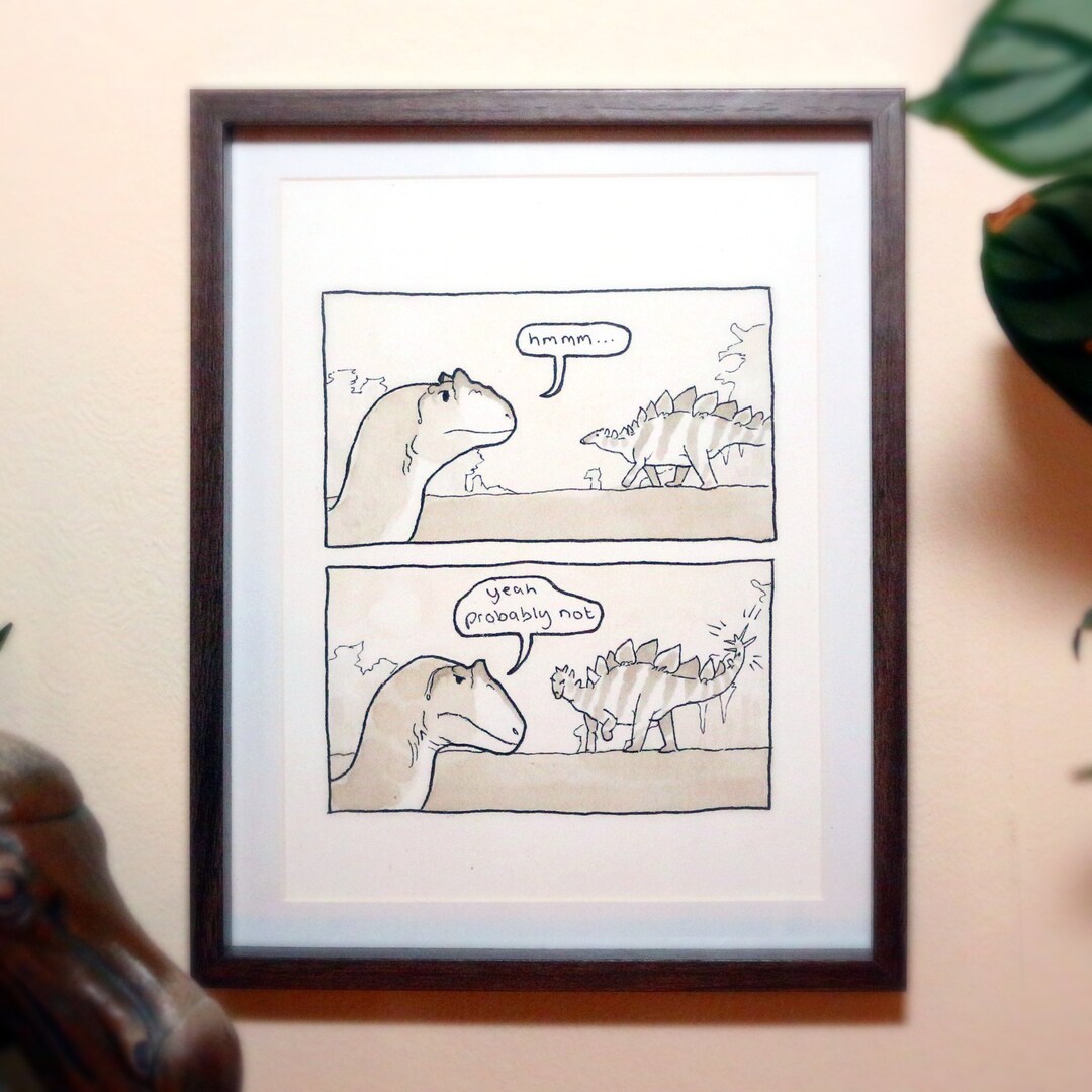 Allosaurus "swing" A5 Comic Print - Etsy