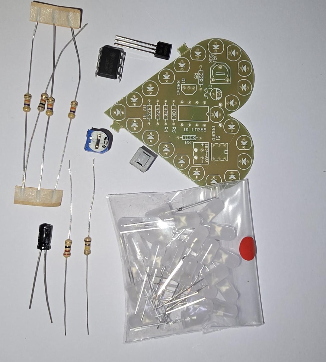 DIY Heart Fade and Flashing Light Heart Electronic Soldering Kit With ...