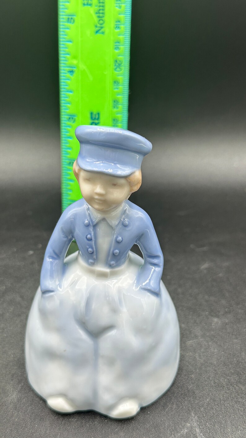Vintage Blue Little Dutch Boy Porcelain Handpainted Glazed Small Bell ...