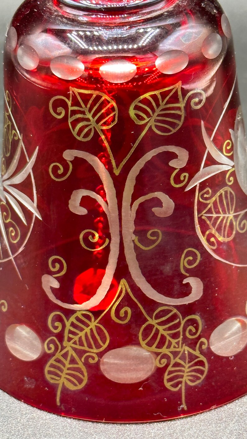 Bohemia Crystal Bell Ruby Red - Etsy