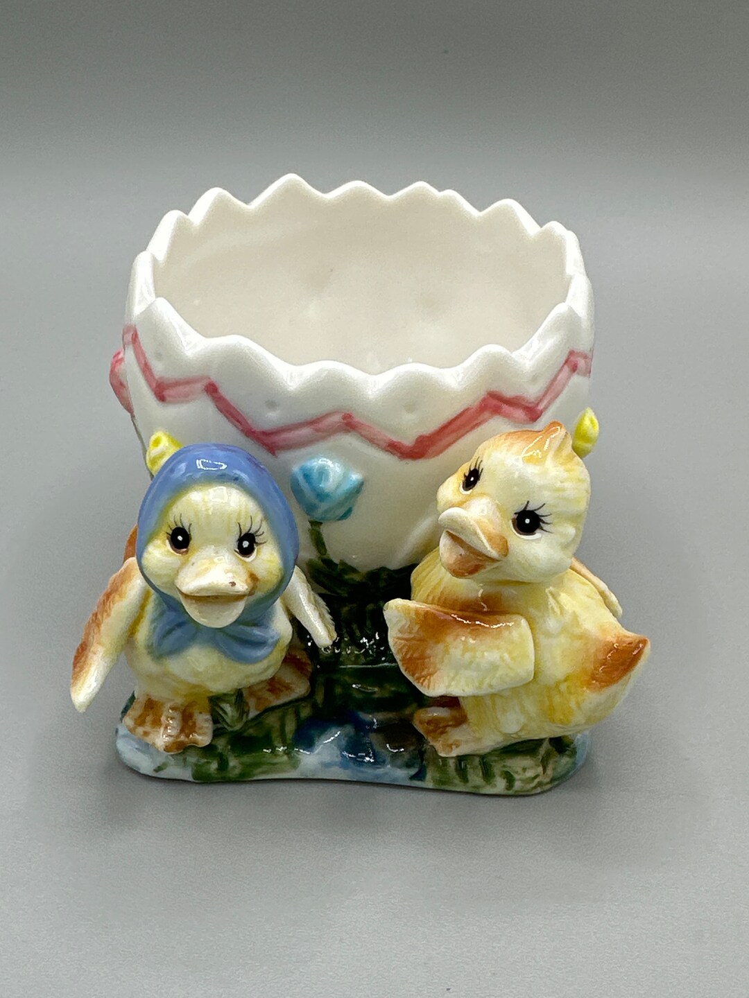 Vintage Yellow Chickens Ceramic Planter Pot Beautiful for Easter - Etsy