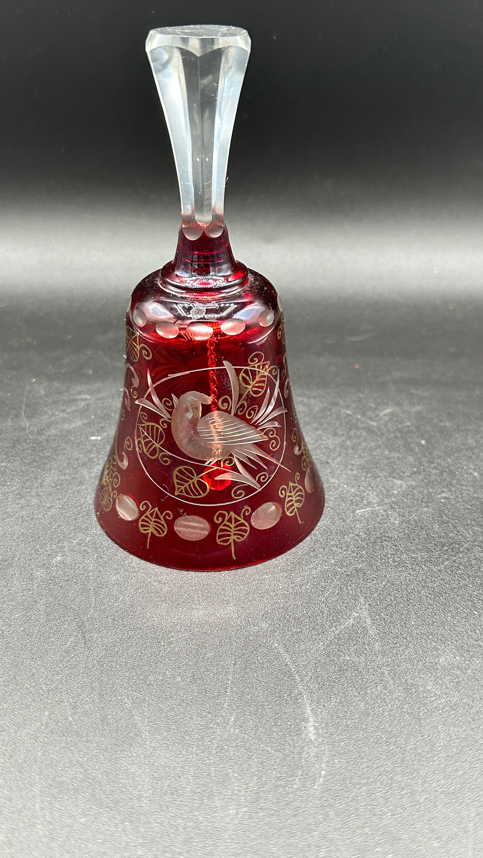 Bohemia Crystal Bell Ruby Red - Etsy
