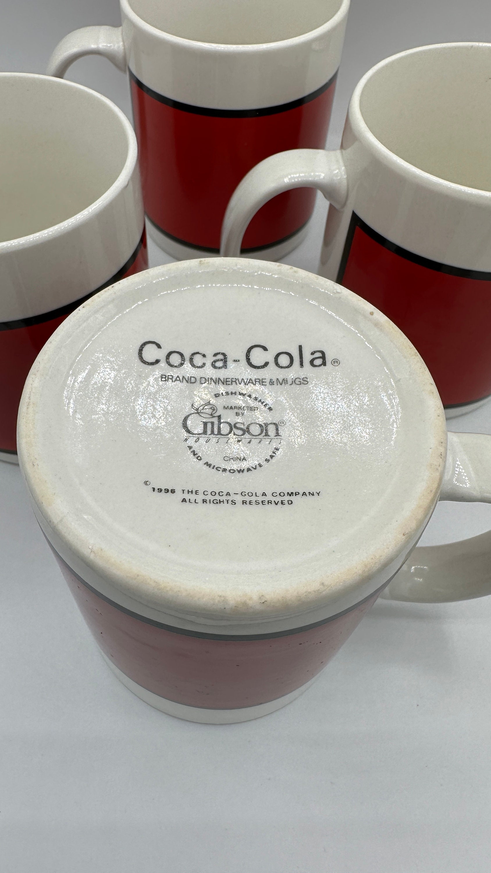 Vintage Coca Cola Mugs- Set of 4 - Etsy