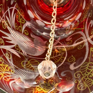 Bohemia Crystal Bell Ruby Red - Etsy