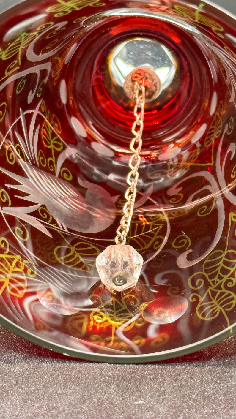 Bohemia Crystal Bell Ruby Red - Etsy