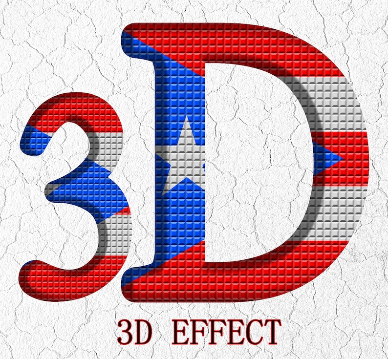 Puerto Rico Flag Letters Clip Art,puerto Rico National Colors Alphabet ...