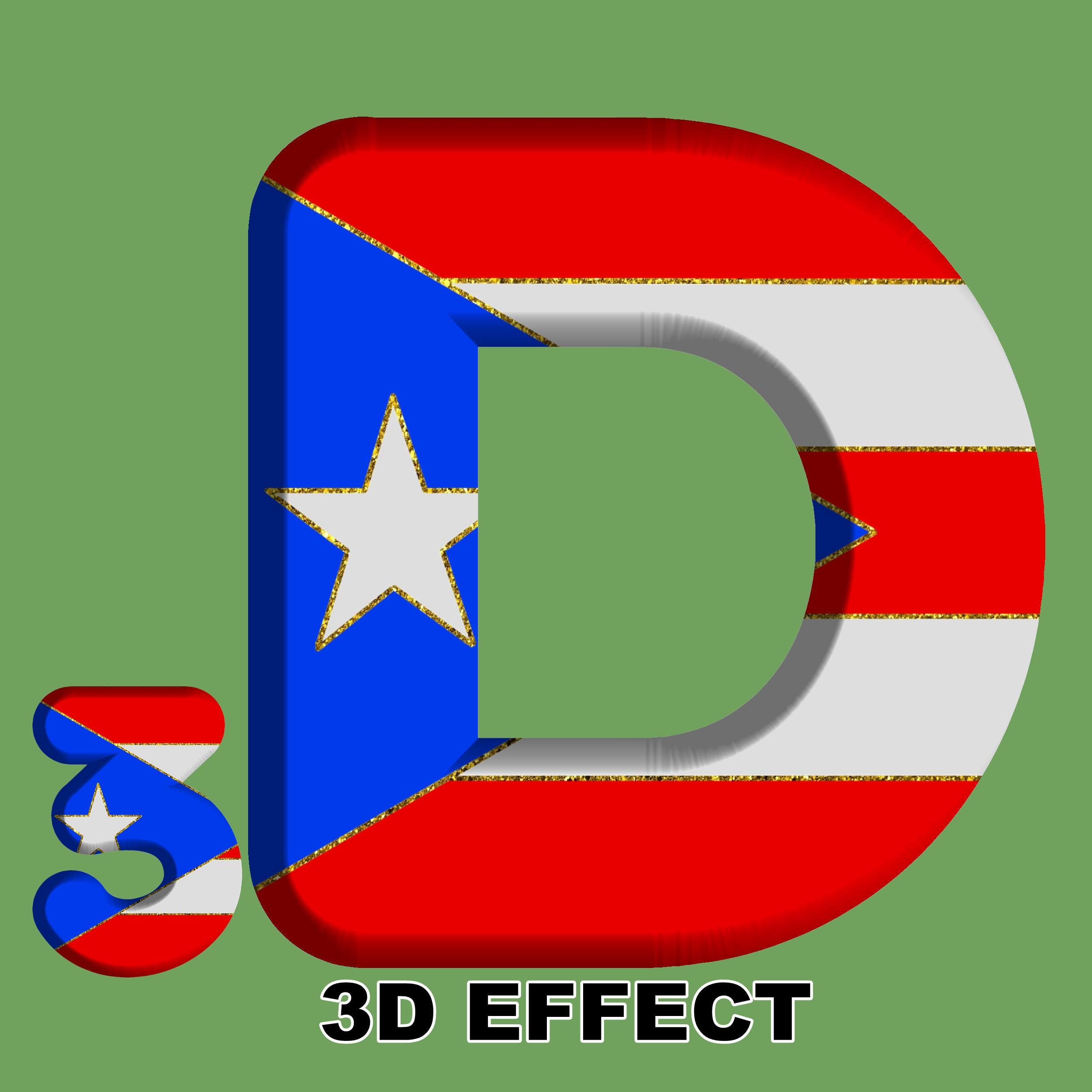 Puerto Rico Flag Alphabet PNG, SVG, Boricua Font (digital Download) - Etsy
