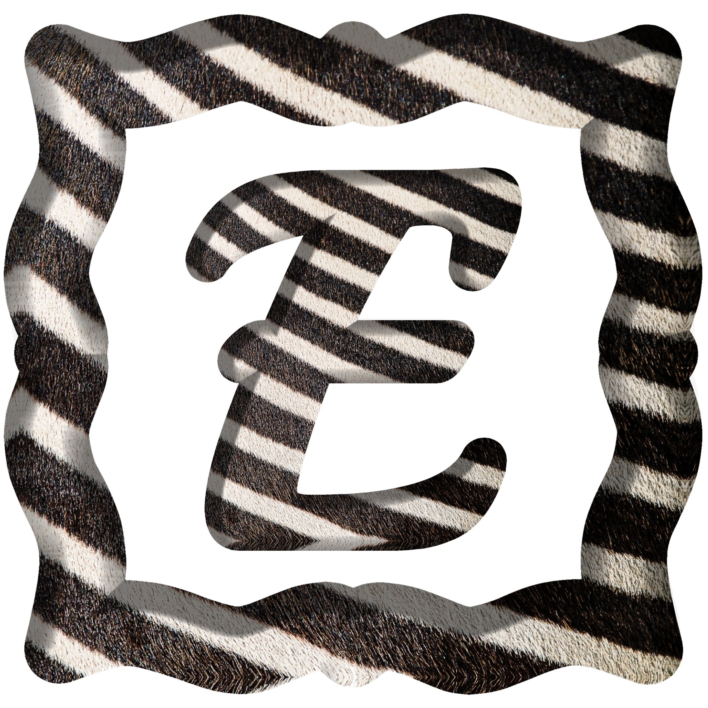 Zebra Print Alphabet: Black and White PNG Clipart (digital Download) - Etsy
