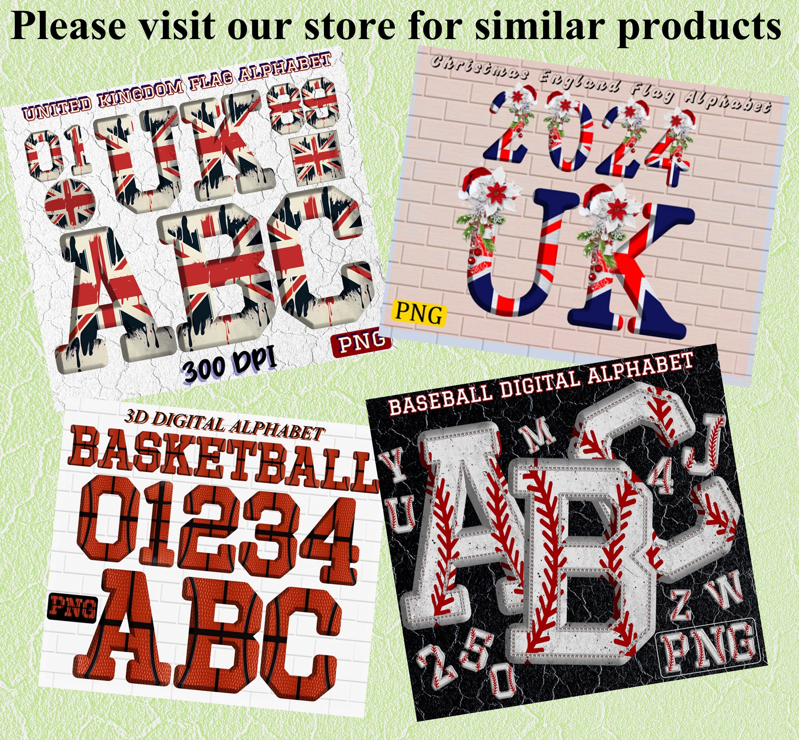 UK Flag Alphabet Clipart, English Letters,union Jack Blue Red and White ...