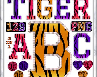 3D Leopard Print Alphabet: PNG Clipart, Safari Font (digital Download ...
