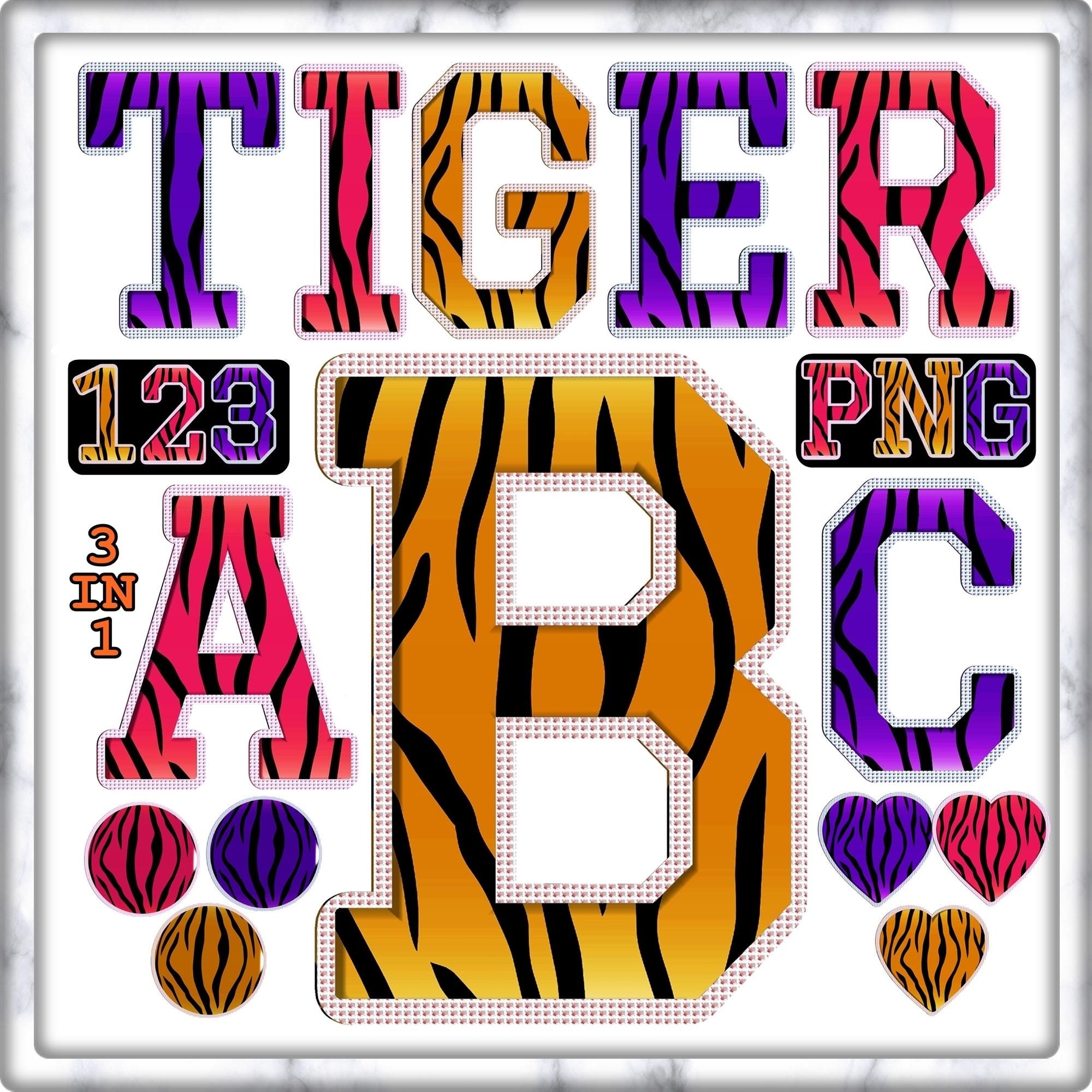 Tiger Font Png Clipart,athletic Letters and Numbers,colorful Sports ...