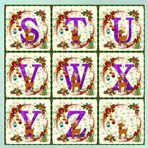 Christmas Alphabet PNG Clipart: Reindeer Letters (digital Download) - Etsy