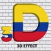 Colombia Flag Alphabet PNG Clipart,colombia Patriotic Letters and ...