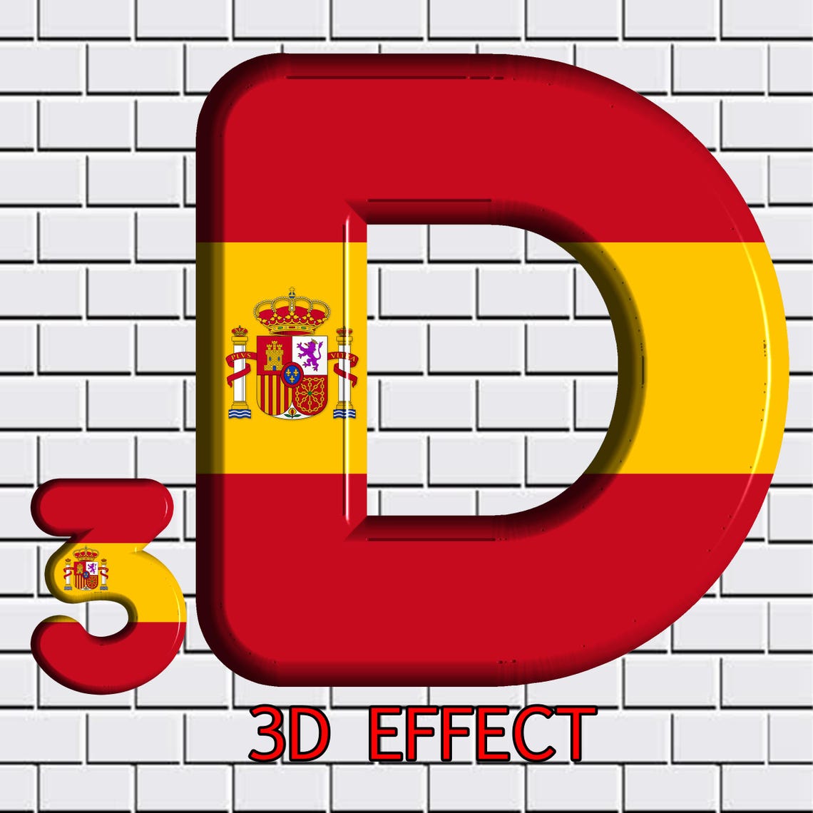 Printable Spain Flag Alphabet, Bandera Española, Letters and Numbers ...