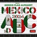 Mexico Flag Font: Mexican Alphabet, Numbers & Clipart (PNG) - Etsy