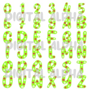 Floral Alphabet Bundle PNG | 4 Colored A-Z Sets + Numbers | 14 Flowers ...