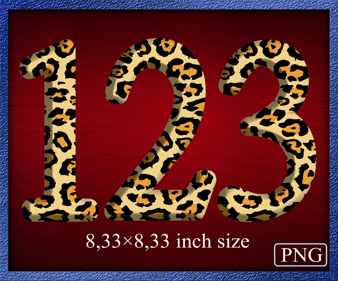Cheetah Print Alphabet Clipart: Animal Font PNG (digital Download) - Etsy