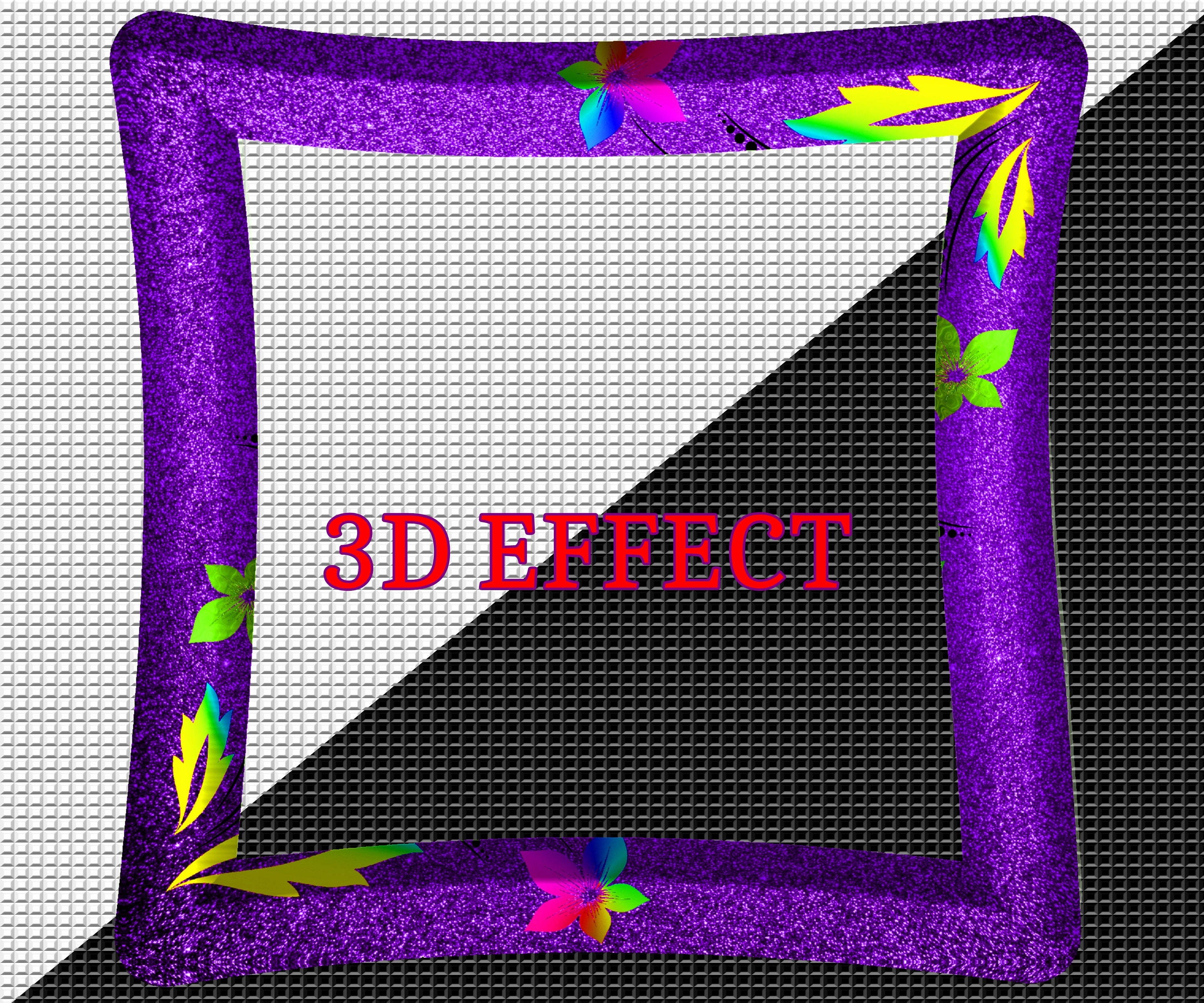 3D Effect Digital Frame Clip Art, Card Borders, Png Photo Frames ...