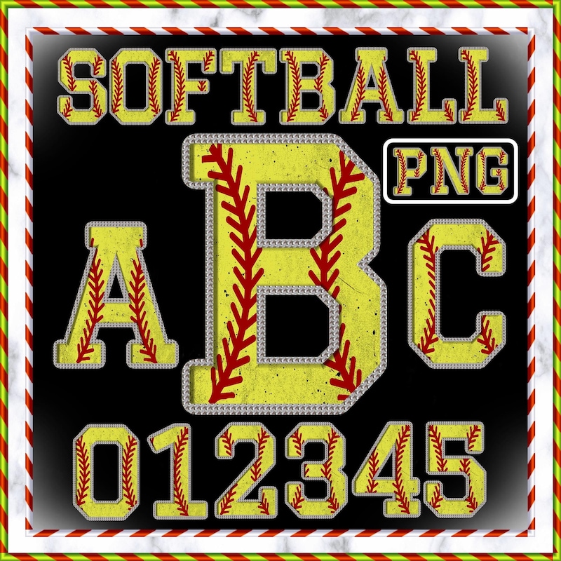 Softball Letters - Etsy