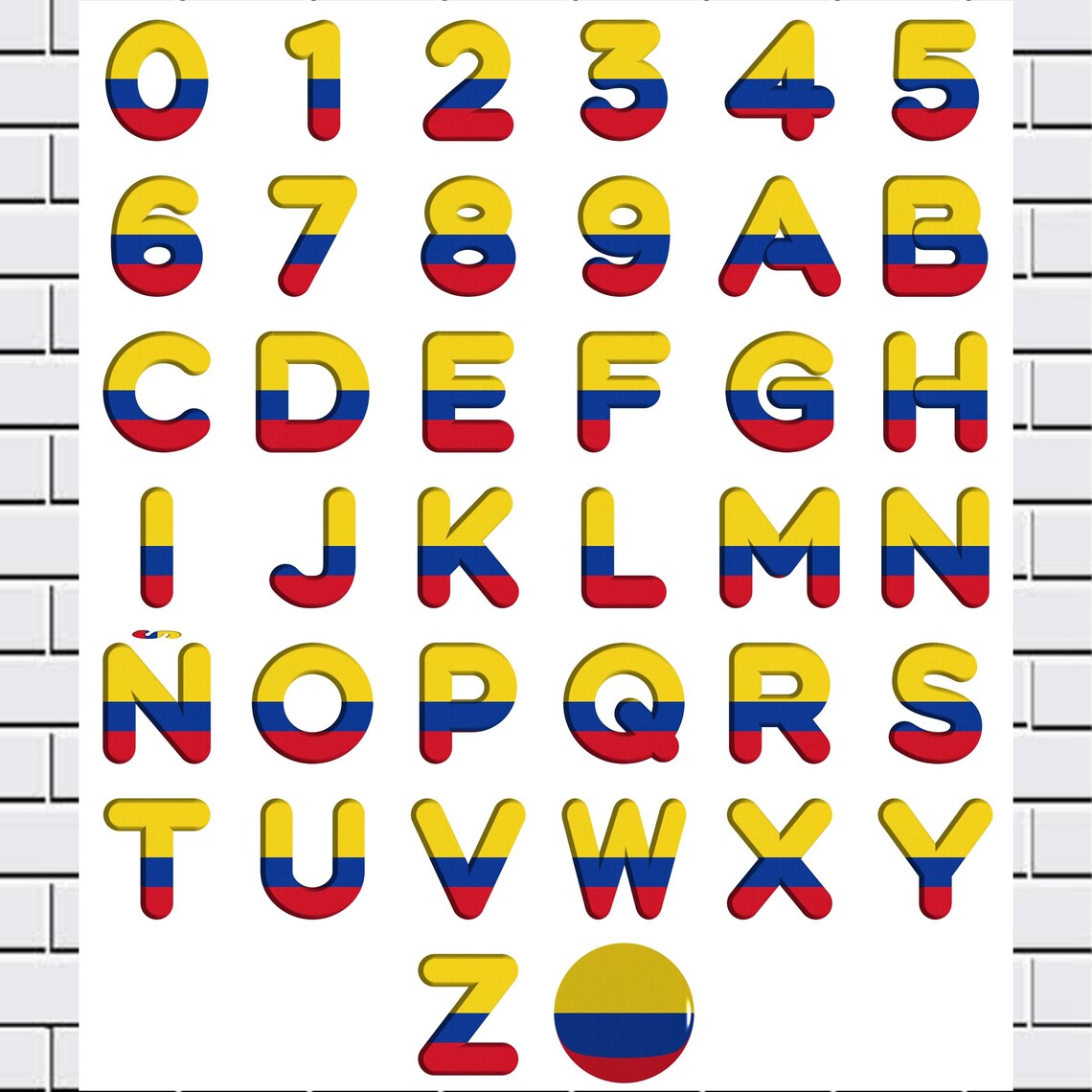 Colombia Flag Alphabet PNG Clipart,colombia Patriotic Letters and ...