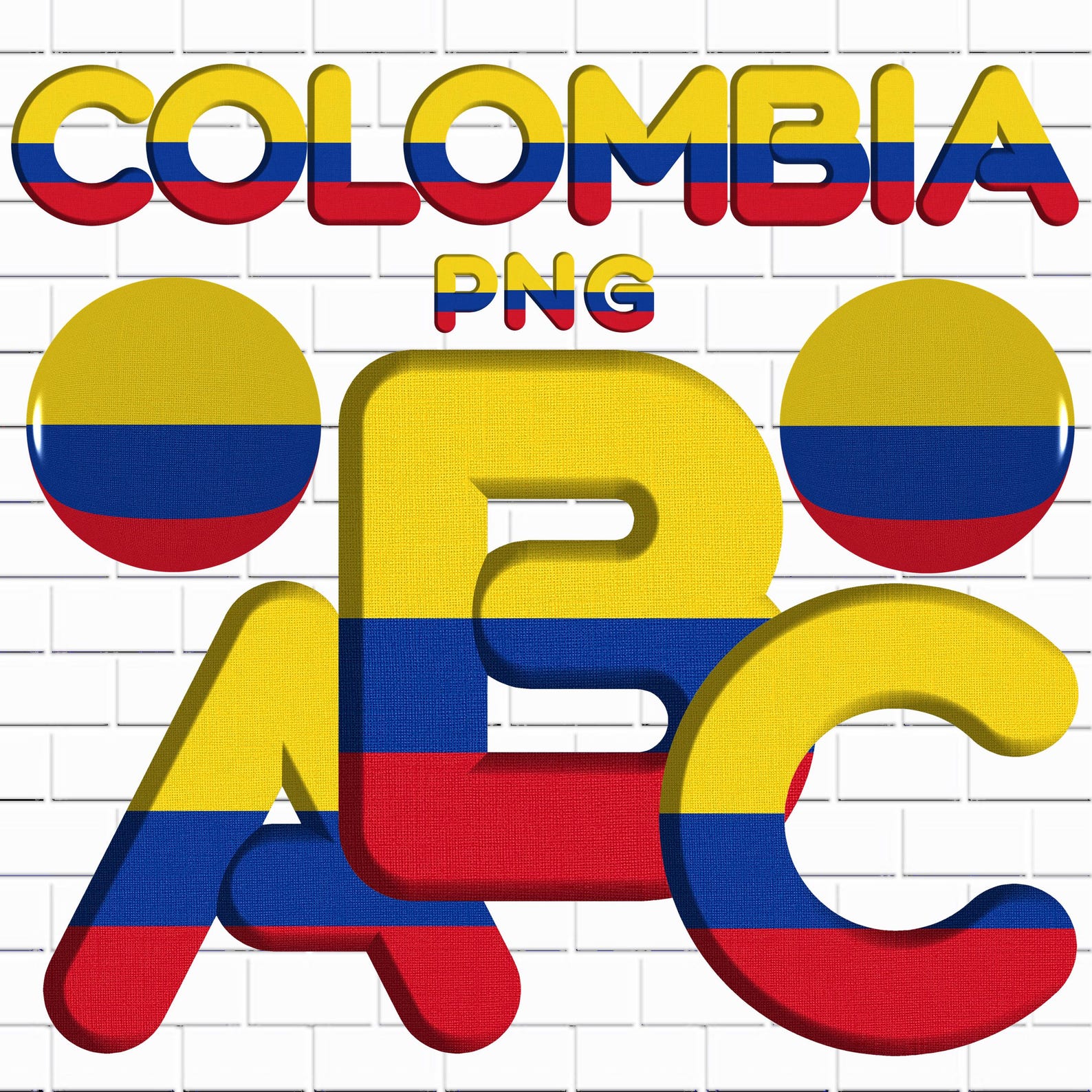 Colombia Flag Alphabet PNG Clipart, Patriotic Letters Numbers (digital ...